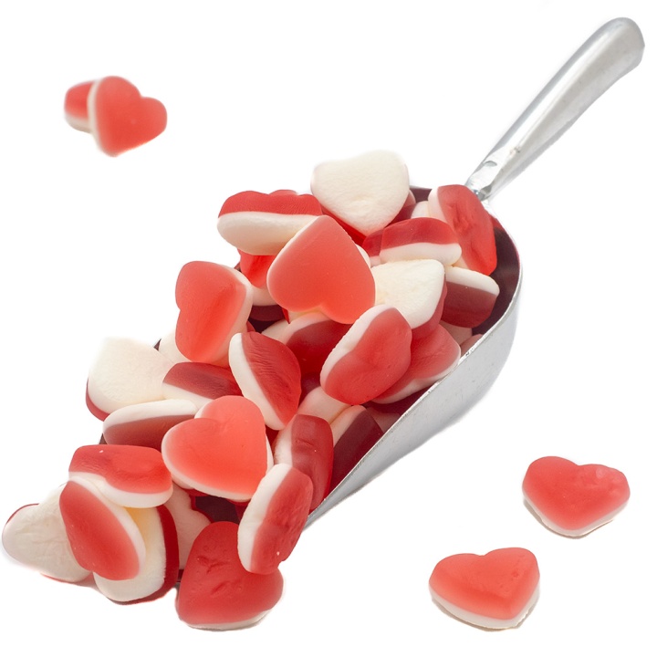 Mini Marshmallow Hearts - Pink And White Mallow Sweets From Treasure ...