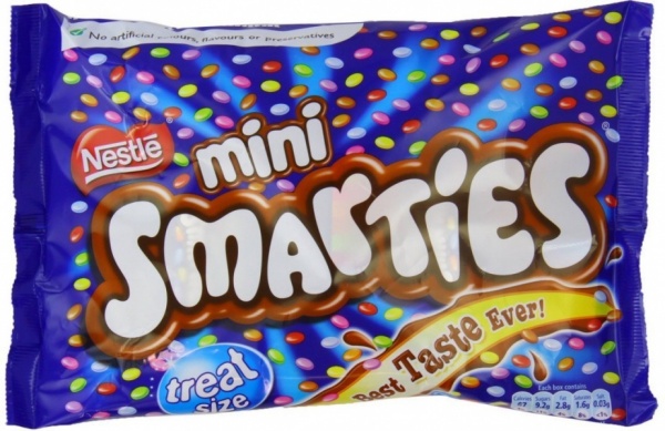 Mini Smarties Party Boxes - Milk Chocolate Beans - treasureislandsweets ...