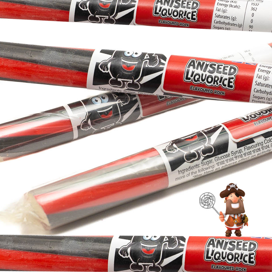British Seaside Rock Stick - Aniseed And Liquorice Flavour ...