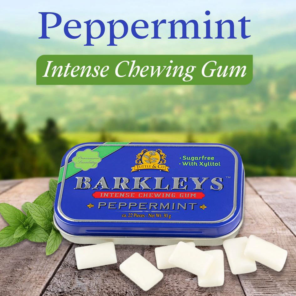 Barkleys Chewing Gum Intense Peppermint - treasureislandsweets.co.uk