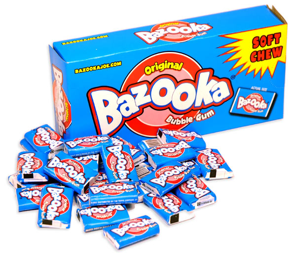 Bazooka Joe Bubblegum -Retro Sweets - treasureislandsweets.co.uk