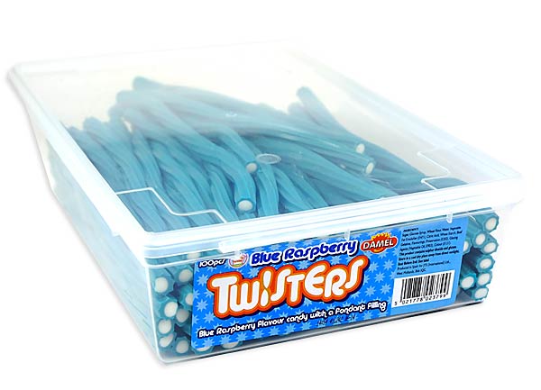 Blue Raspberry Twisters - Liquorice Sweets - treasureislandsweets.co.uk