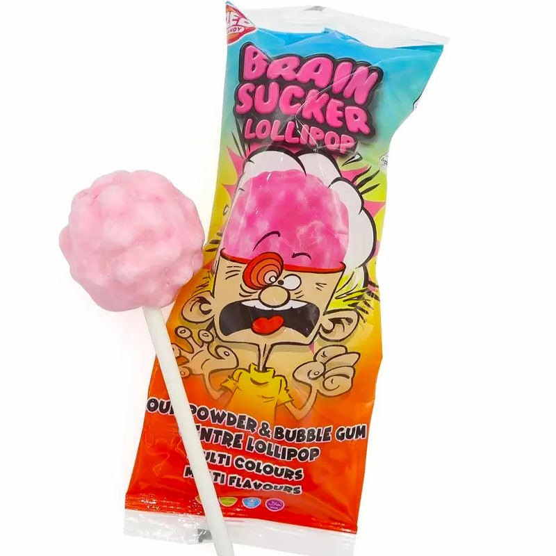 Brain Sucker Sour Powder Lollipop - treasureislandsweets.co.uk