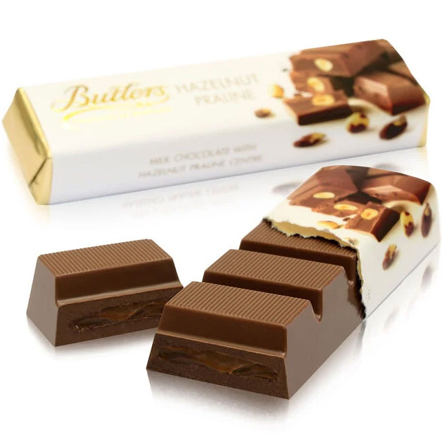 Butlers Milk Chocolate Hazelnut Praline Truffle Bar - Irish Chocolate ...