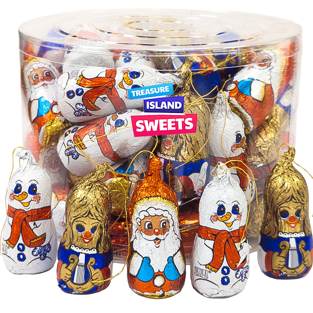 Chocolate Tree Decorations (Figures) Pack Of 10 - treasureislandsweets ...