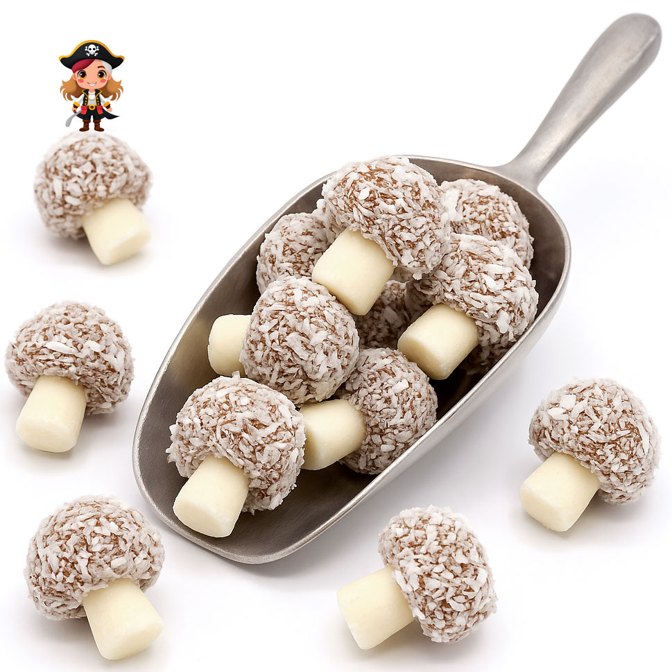 Coconut Mushrooms | Retro Coconut Sweets | Treasure Island Sweets ...