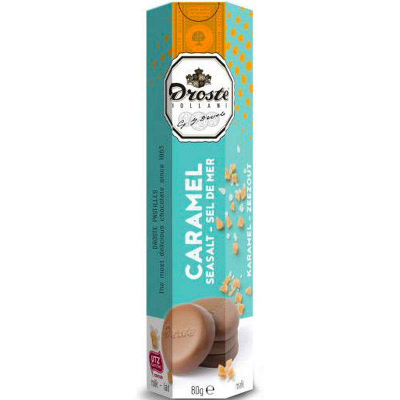 Droste Milk Chocolate Caramel Sea Salt Pastilles - treasureislandsweets ...