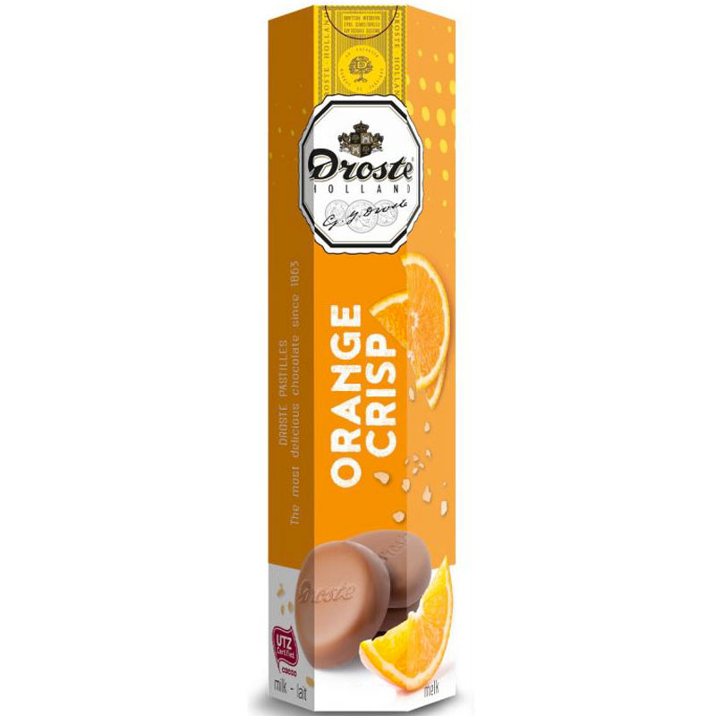 Droste Orange Crisp Milk Chocolate Pastilles - treasureislandsweets.co.uk
