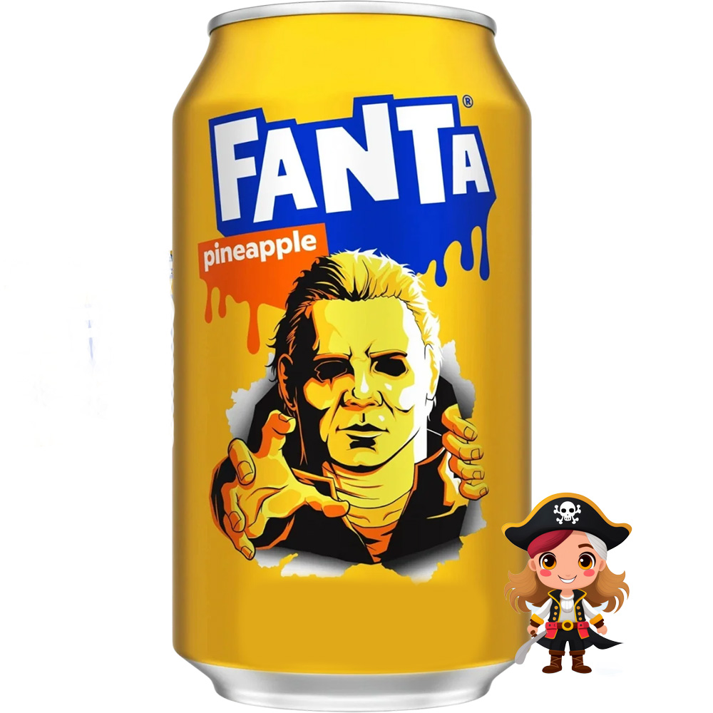 Fanta Pineapple Michael Myers Caffeine-Free Fizzy Drink Can ...
