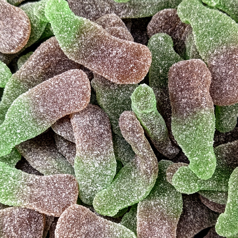 Fizzy Cola Bottles Gluten Free (1Kg Mega Bag) - treasureislandsweets.co.uk
