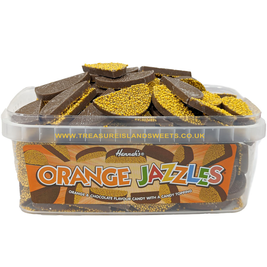 Hannahs Orange Chocolate Jazzles Tub 120pcs (600g ...