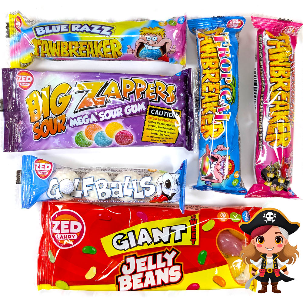 Zed Candy Retro Mini Jawbreakers Sweet Hamper - treasureislandsweets.co.uk