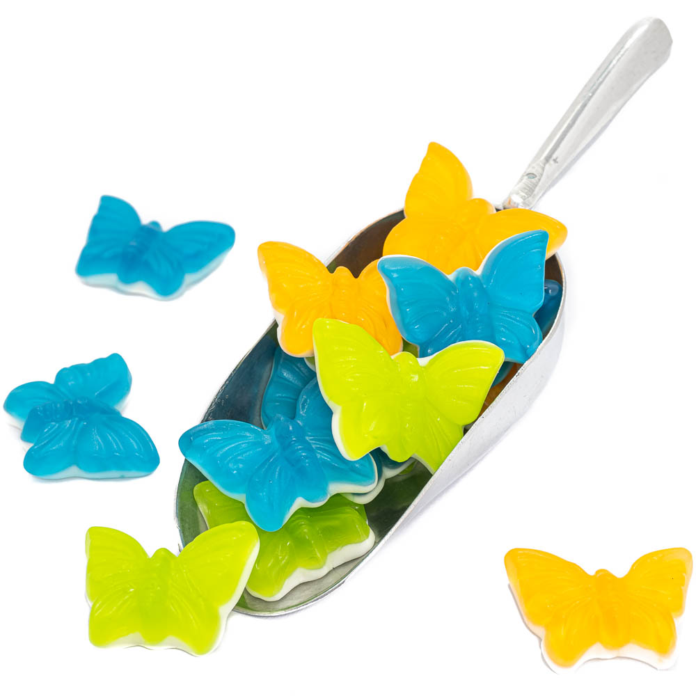 Butterflies - Fruit Flavoured Jelly Sweets - treasureislandsweets.co.uk