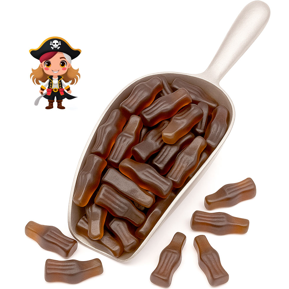 Liquorice Cola Bottles - Matthijs Soft Liquorice - treasureislandsweets ...