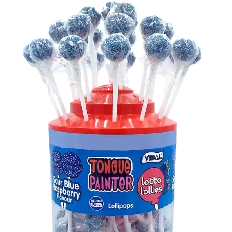 Sour Blue Raspberry Lolly (Lotta Lollies) - treasureislandsweets.co.uk