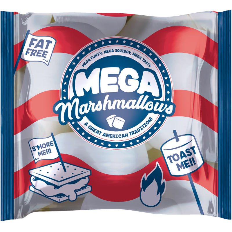 Mega Marshmallows 550g Bag (S'mores Baking) - treasureislandsweets.co.uk