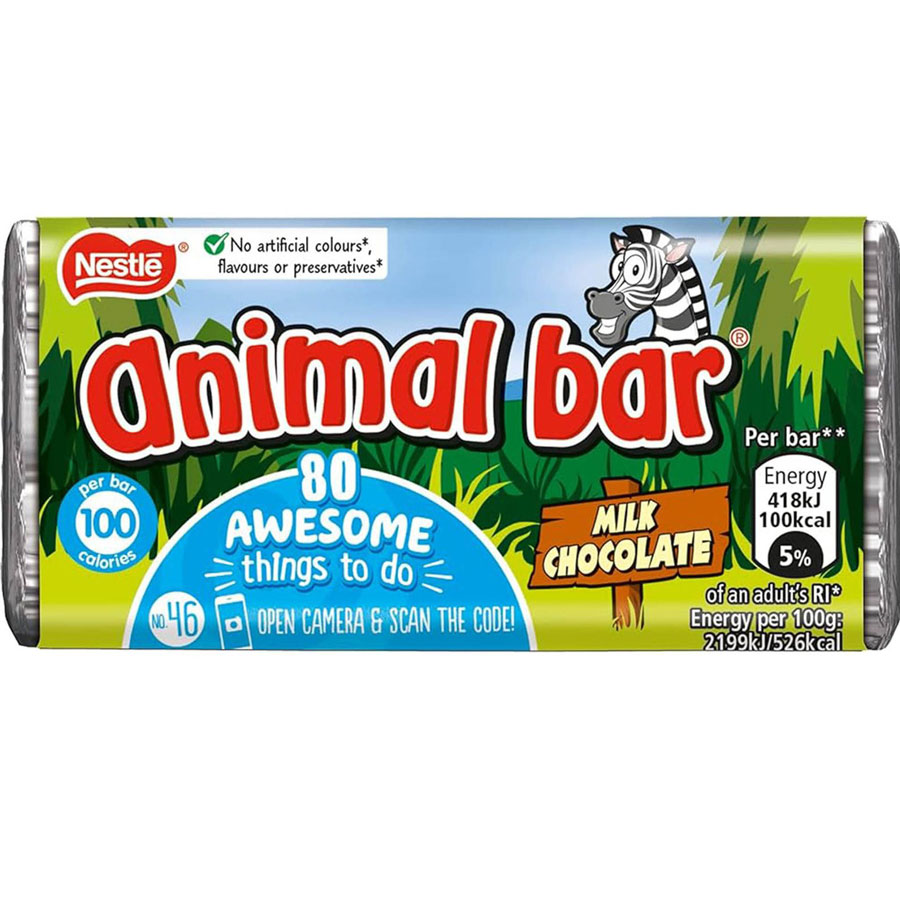 Animal Chocolate Bars - Nestle Milk Chocolate Retro Chocolate ...