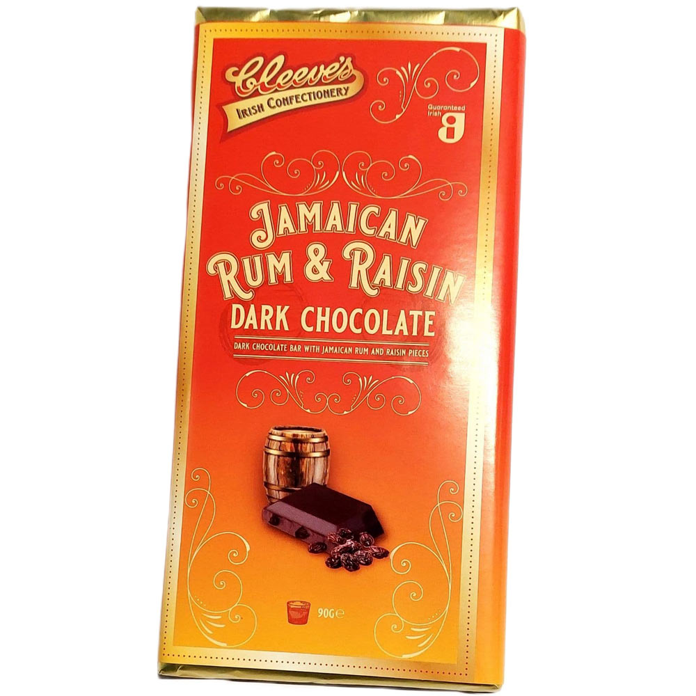 Jamaican Rum & Raisin Dark Chocolate - Irish Chocolate Bar ...