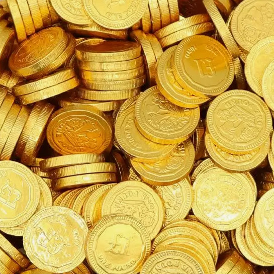 £1 Chocolate Coins - Milk Chocolate Edible Gold Coins ...