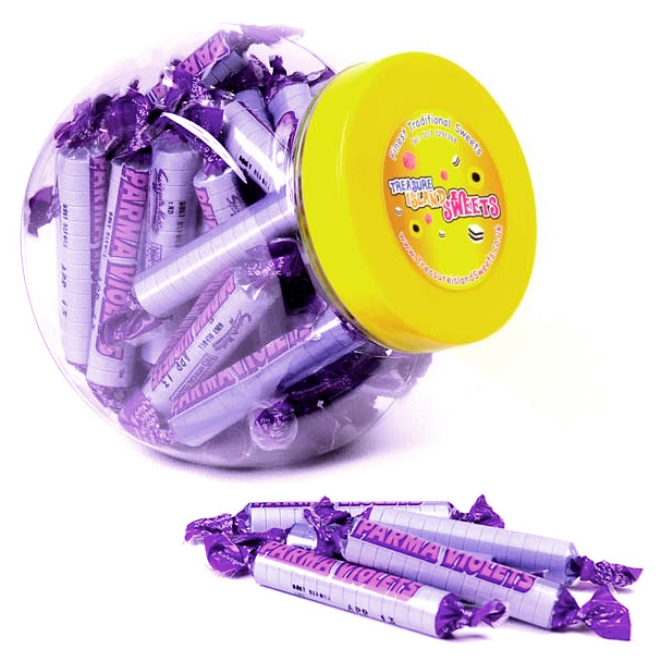 Parma Violets Sweet Jar - Filled Retro Gift Jars - treasureislandsweets ...