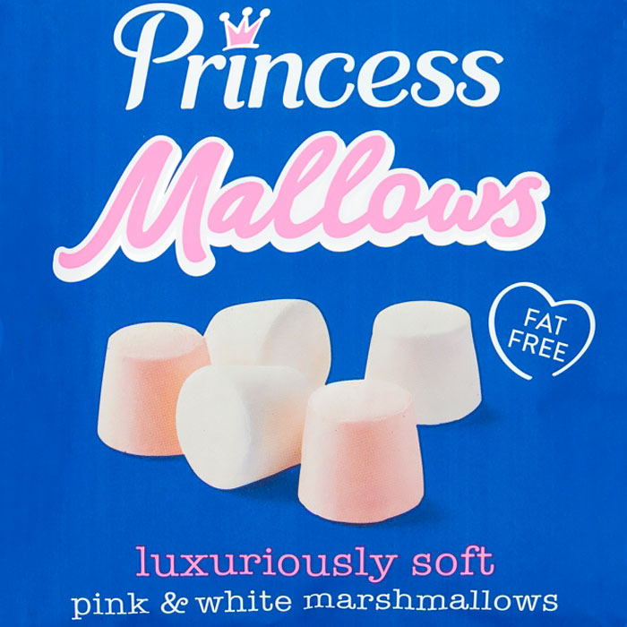 Princess Pink & White Marshmallows - treasureislandsweets.co.uk