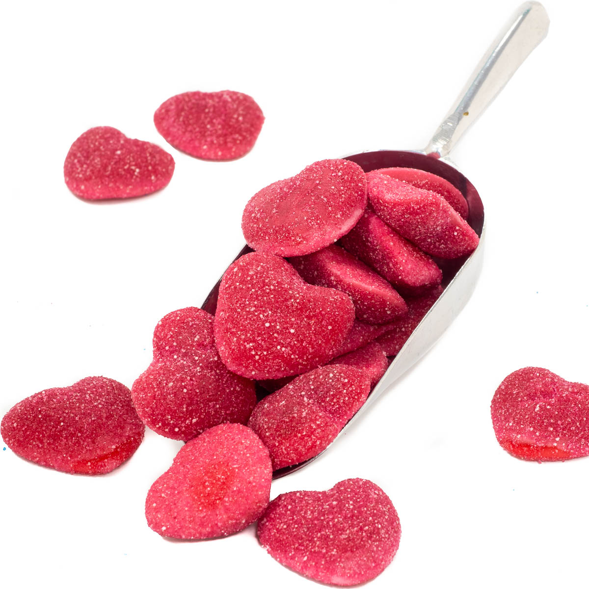 Red Foam Hearts - Jelly Foam Sweets - treasureislandsweets.co.uk