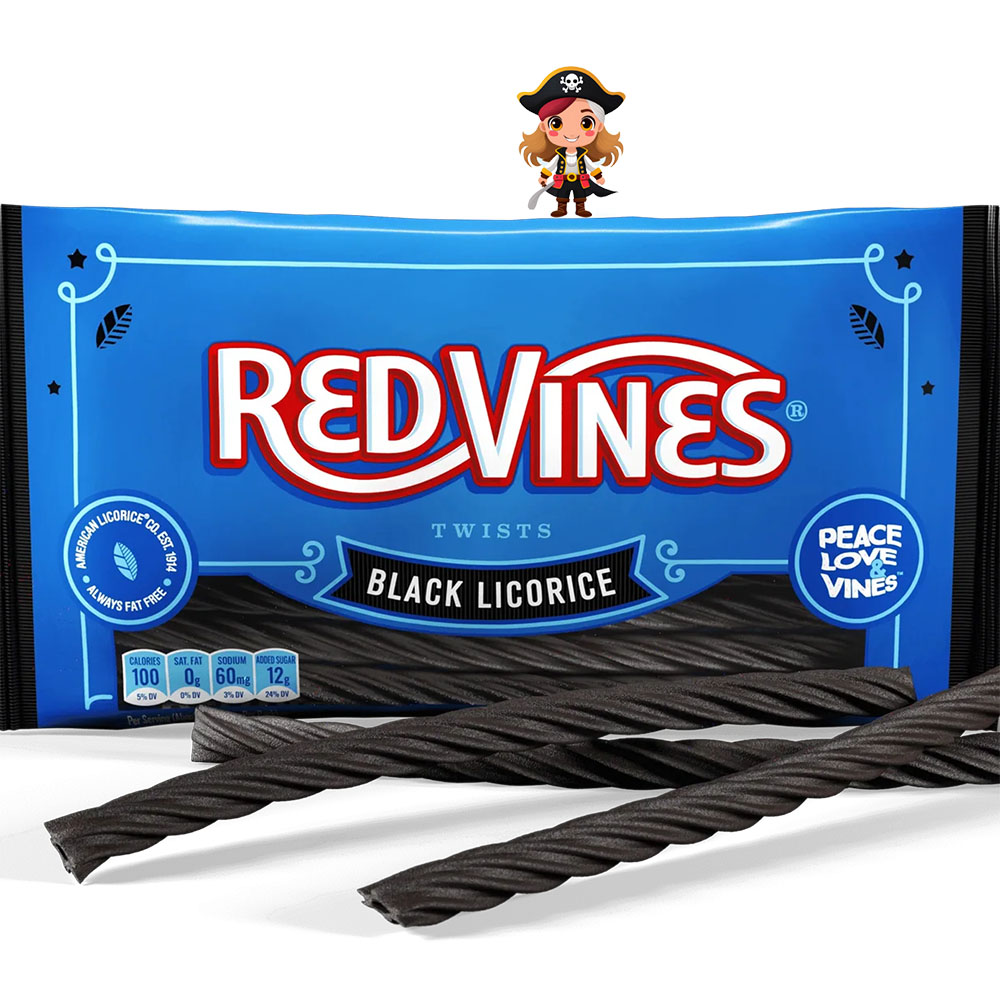 Red Vines Black Liquorice Twists 142g | Classic American Liquorice ...