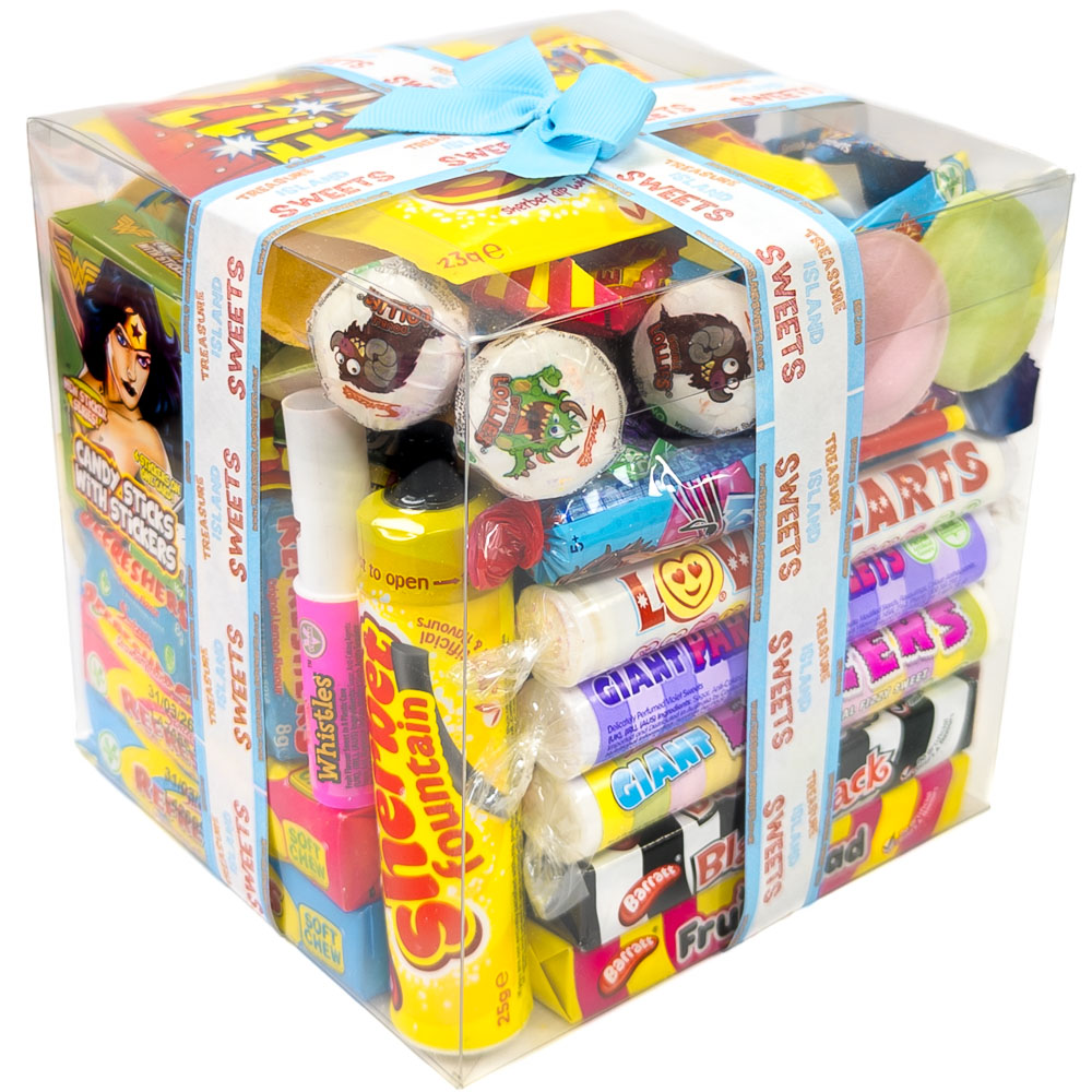Retro Sweet Cube - Gift Box Of Old School Sweets - treasureislandsweets ...