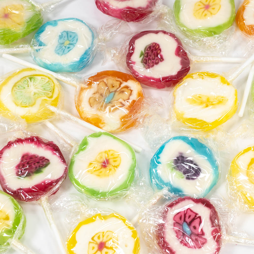 Rock Lollies Twist Wrapped - treasureislandsweets.co.uk