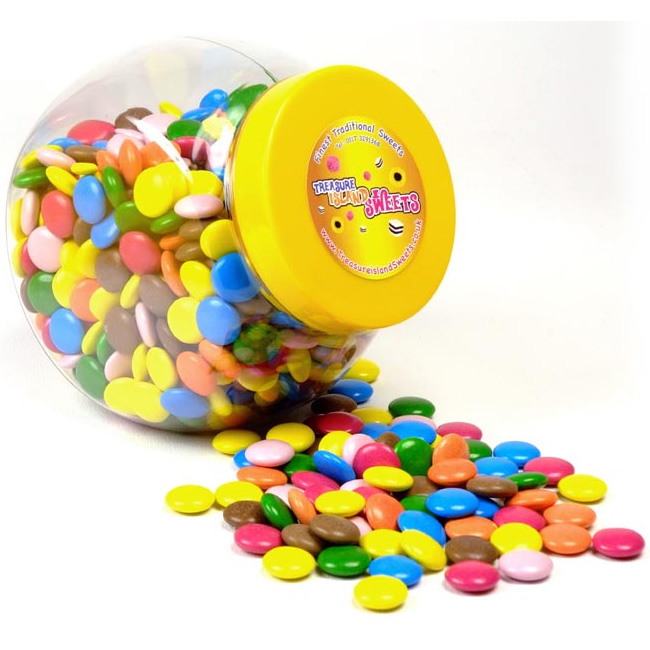 Smarties Sweet Jar - Filled Retro Gift Jars - treasureislandsweets.co.uk