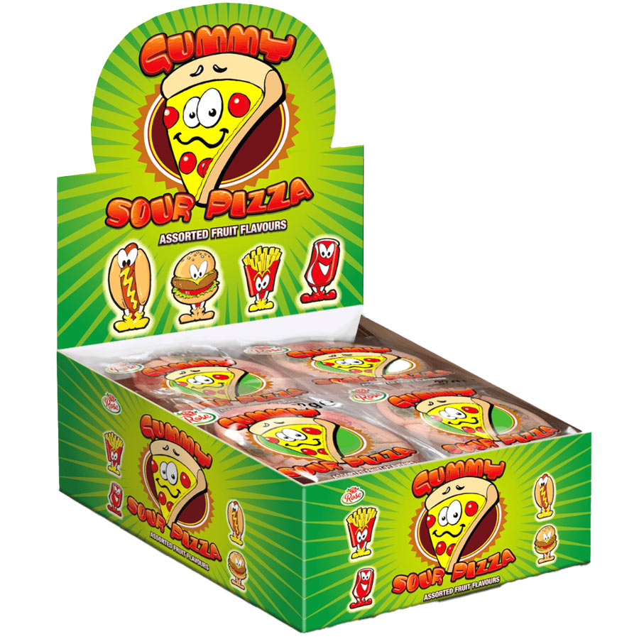 Sour Gummy Pizza - Novelty Sweets - treasureislandsweets.co.uk