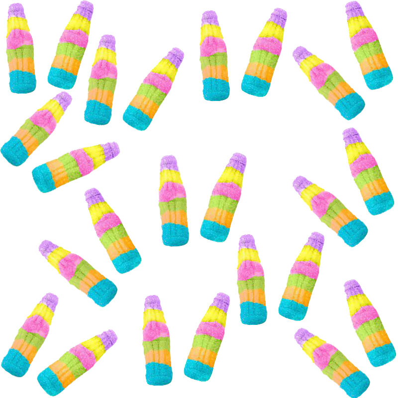 Sour Rainbow Multi Colour Fizzy jelly Bottle Sweets ...