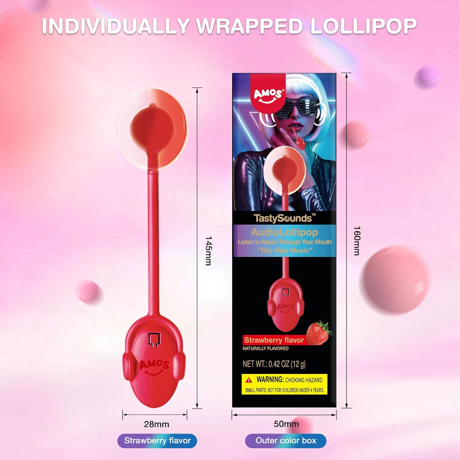 Audio Lollipop – Strawberry Flavour | Hip Hop Music-Inspired Sweet ...