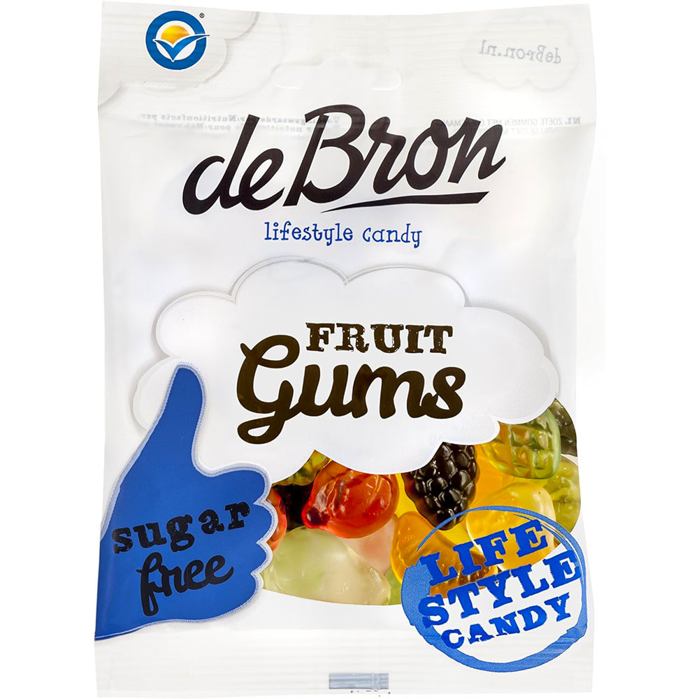 Sugar Free Fruit Gums (de Bron) - treasureislandsweets.co.uk