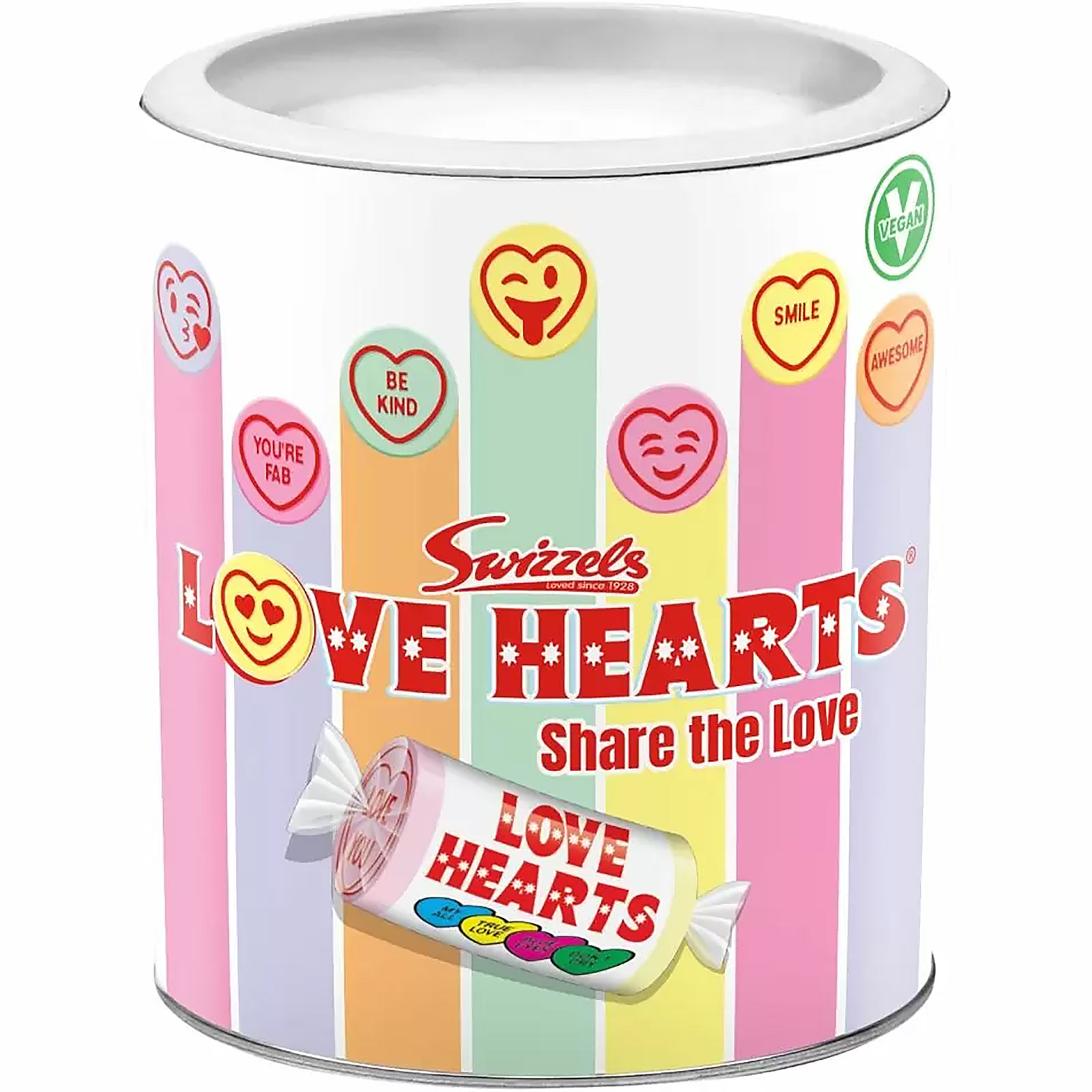 Swizzels Mini Love Hearts Gift Drum - Valentines Sweets ...