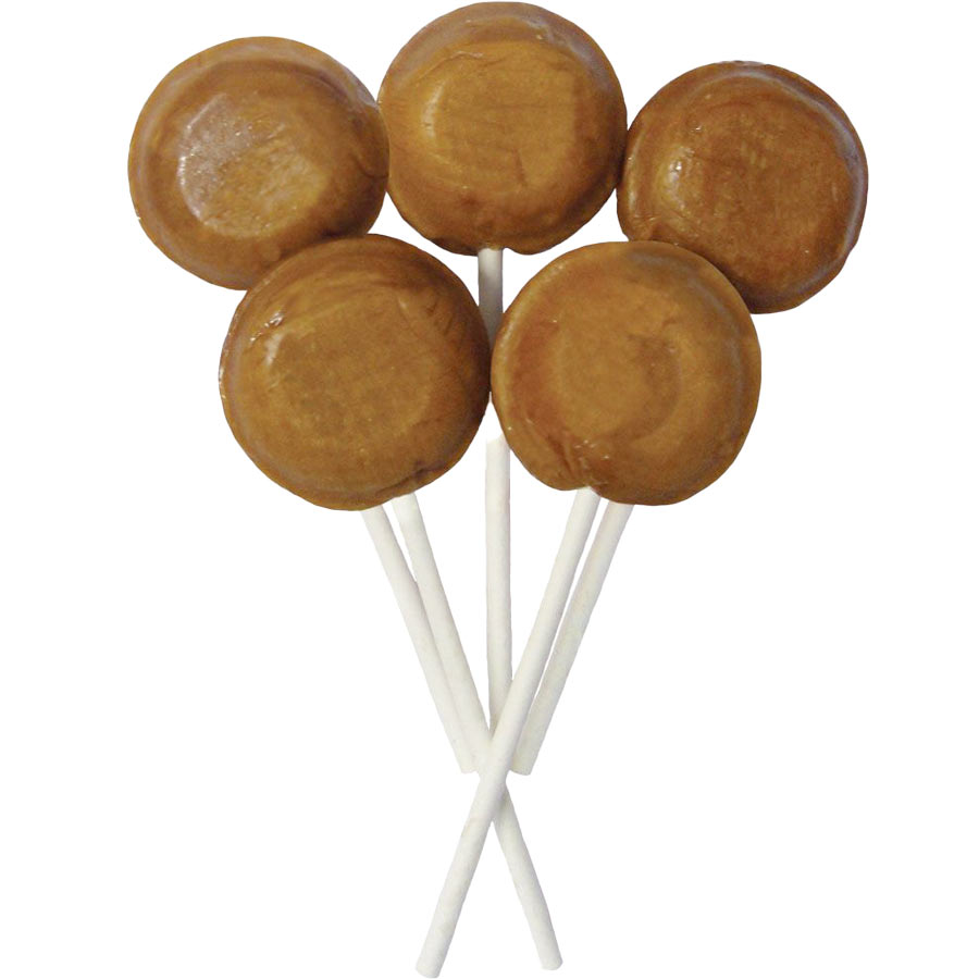 Toffee Flavour Gourmet Lollypops - treasureislandsweets.co.uk