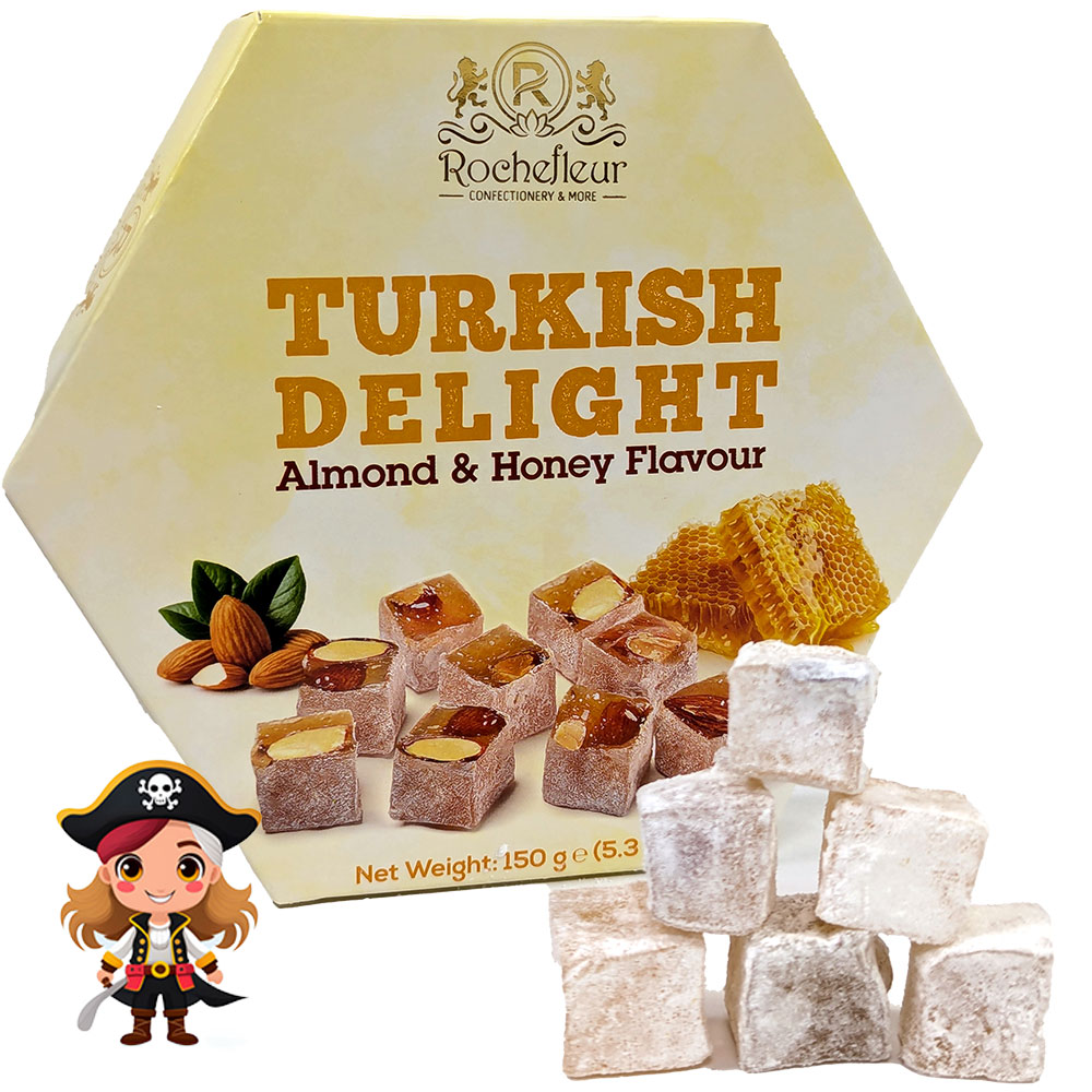 Turkish Delight – Almond & Honey 150g Gift Box | Rochefleur | Treasure ...
