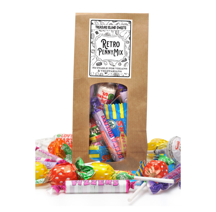 Retro Penny Mix Gift Bag - treasureislandsweets.co.uk
