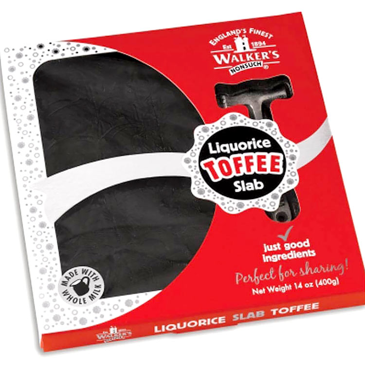 Liquorice Toffee Slab Hammer Pack 400g - treasureislandsweets.co.uk