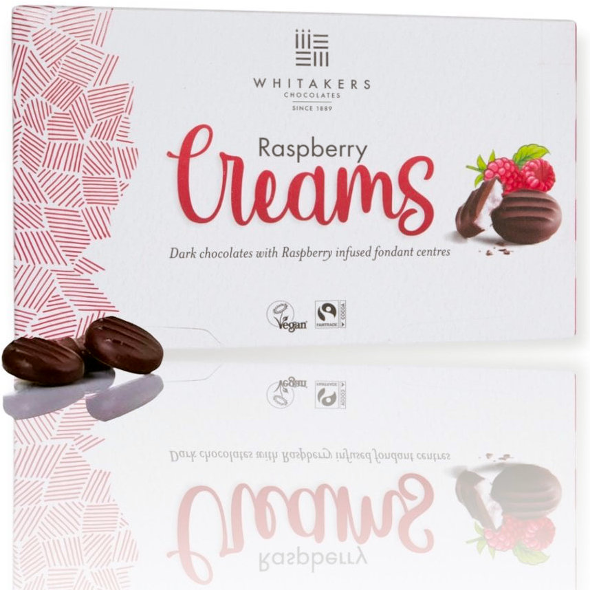 Whitakers Dark Chocolate Raspberry Creams 150g Gift Box ...